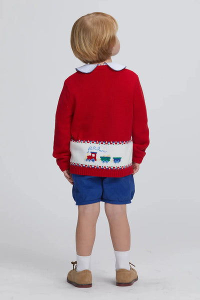 Little English - Train Intarsia Cardigan Infant Babies Kids Fall Winter ...